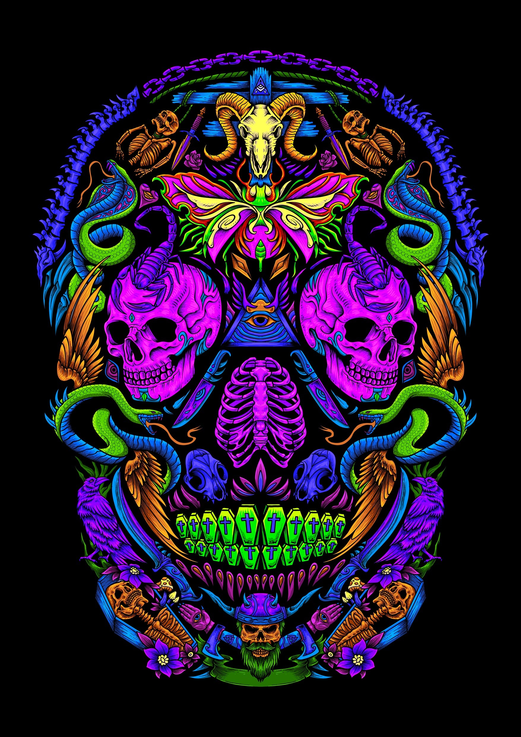 RUST IN PEACE PSYCHO WALL ART